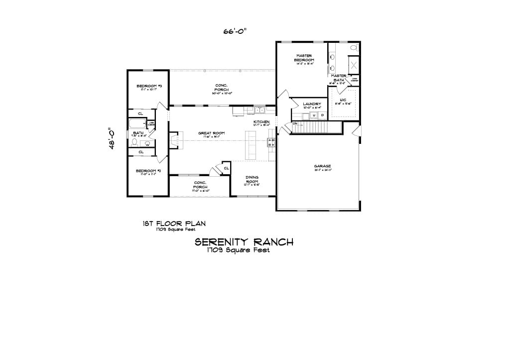 Serenity Ranch- 3 Bedroom Floor Plan