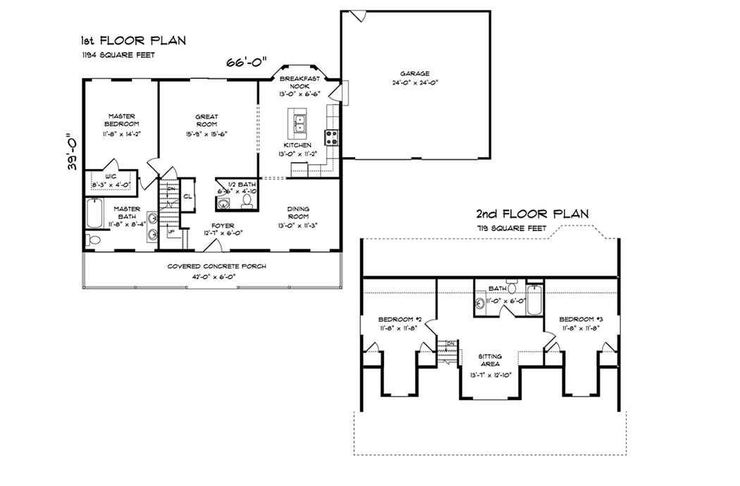 Andover - 3 Bedroom Cape Cod Floor Plan