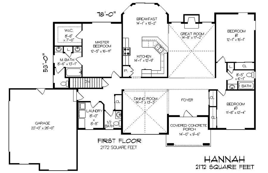 Hannah Ranch - 3 Bedroom Floor Plan