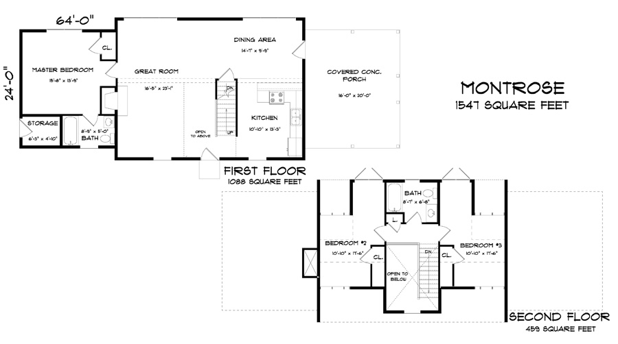 Montrose - 3 Bedroom Cottage Floor Plan