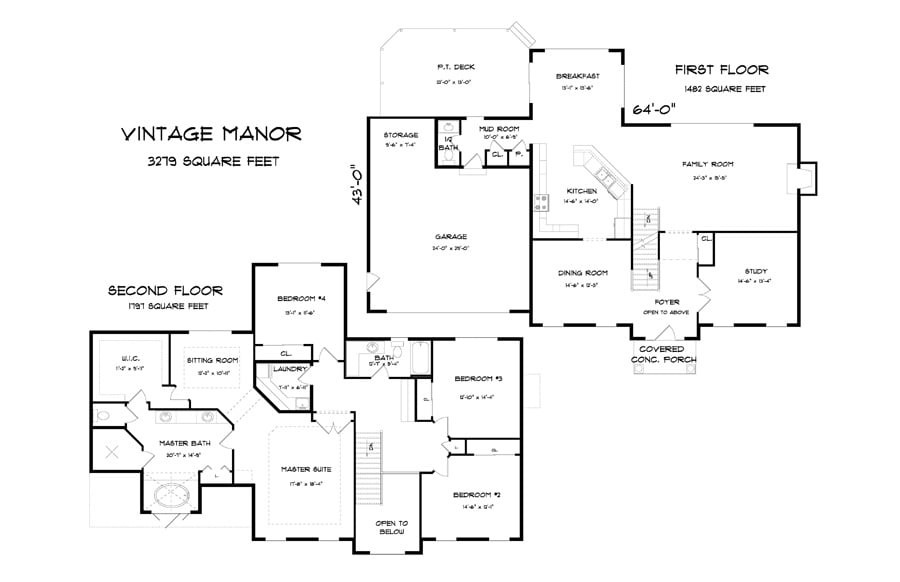 Vintage Manor - 4 Bedroom Floor Plan